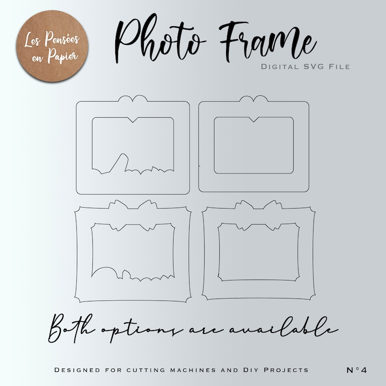PHOTO FRAME SVG 6x4 6 Themes Instant Download Project - Etsy