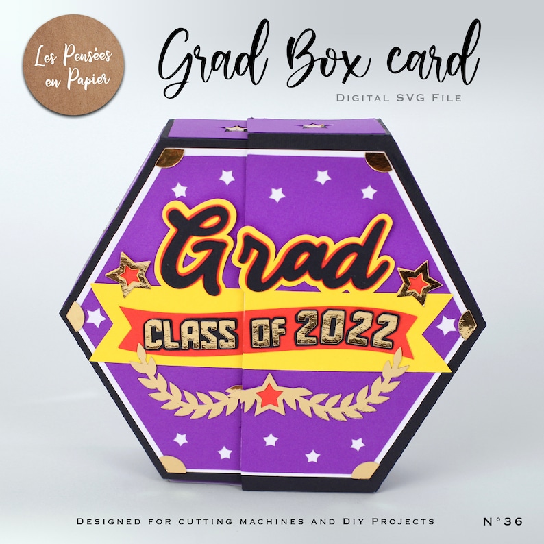 GRAD BOX Card SVG Instant Download Svg Project for Cricut - Etsy