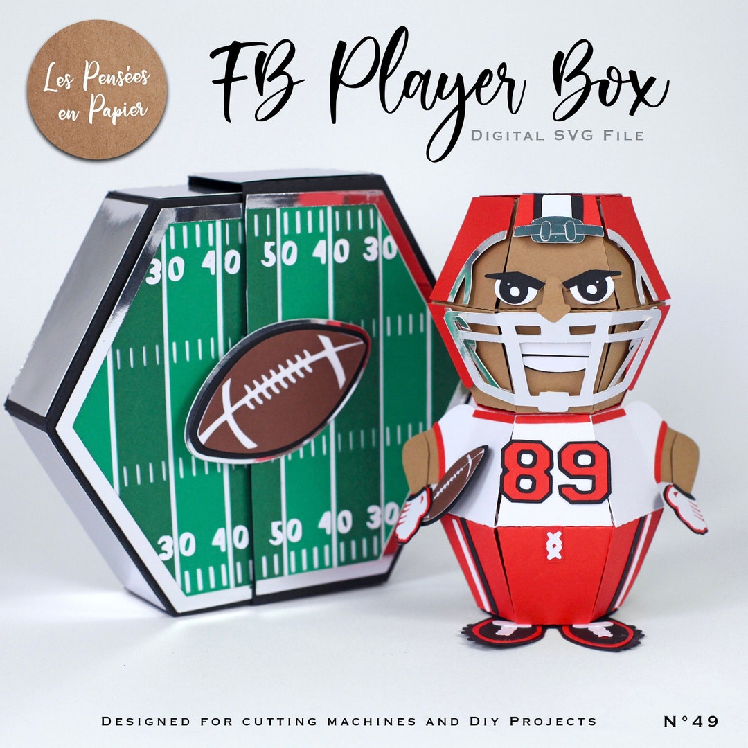 FB Player Box - 3D SVG | Instant Download | Football Pop-up Card ...