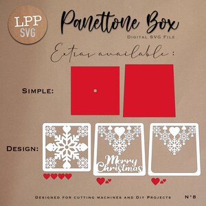 PANETTONE Box - 3D SVG | Instant Download | Christmas Theme | Project ...