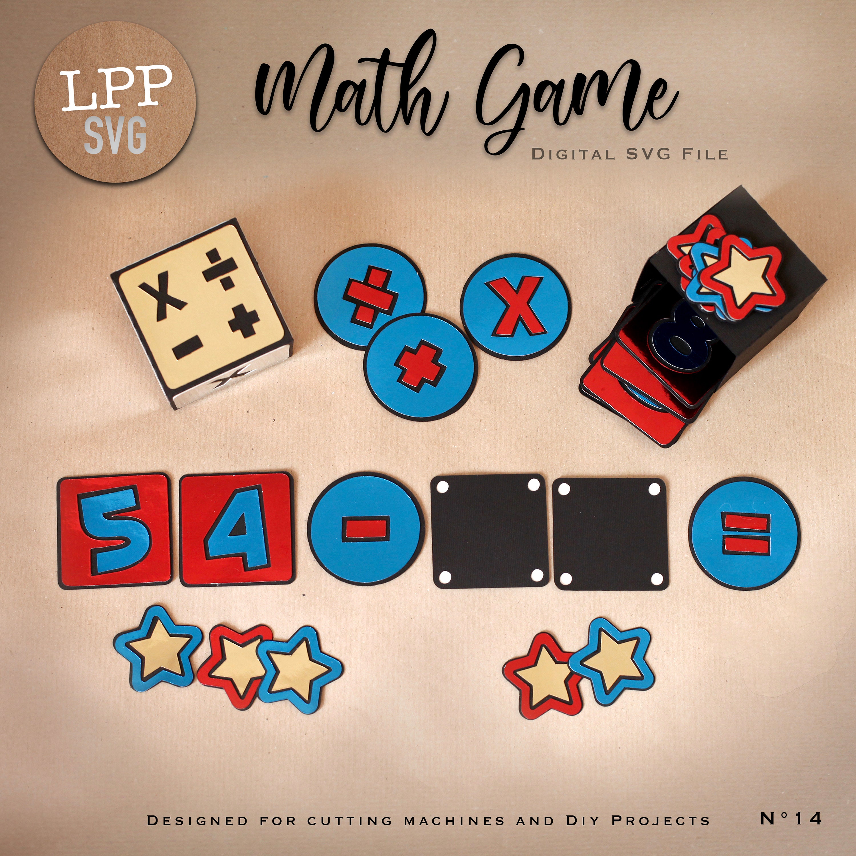 MATH GAME SVG Template Instant Download Project for - Etsy