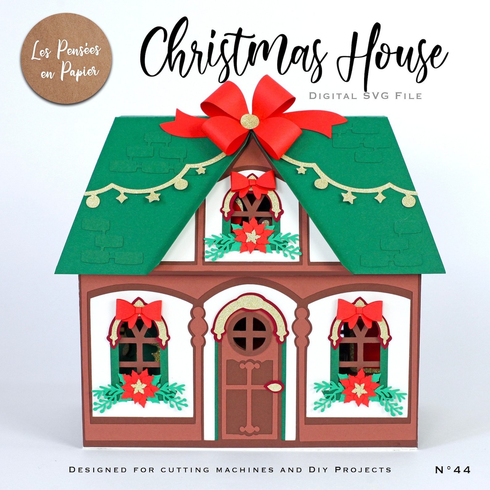 CHRISTMAS HOUSE SVG Instant Download Svg Project for - Etsy UK