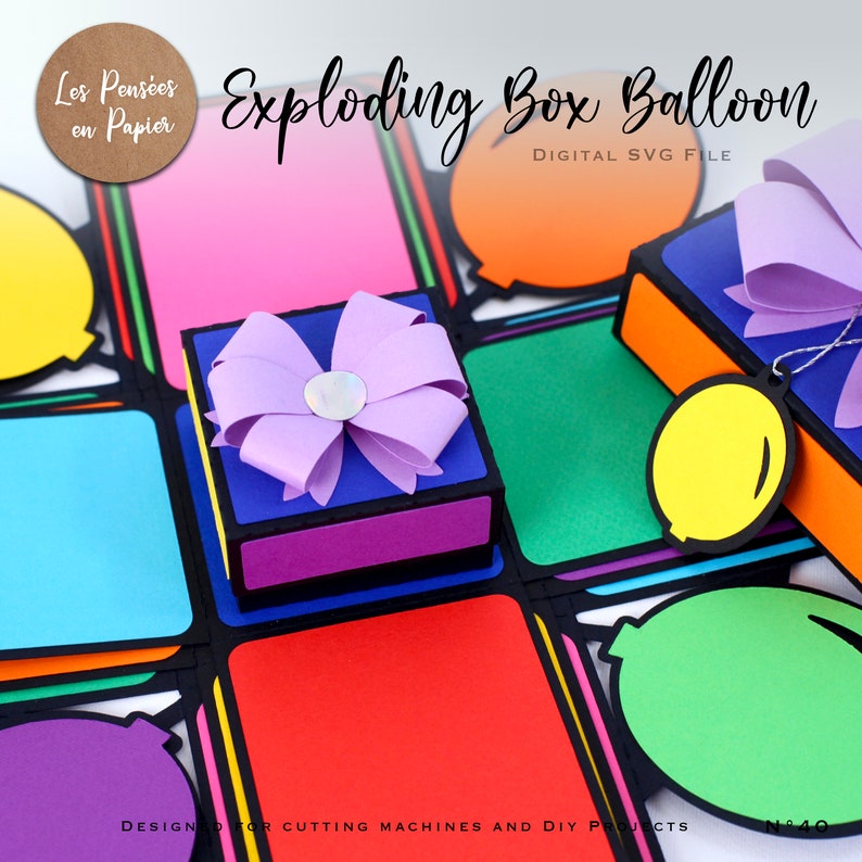 EXPLODING Box BALLOON SVG Classic Collection Instant - Etsy