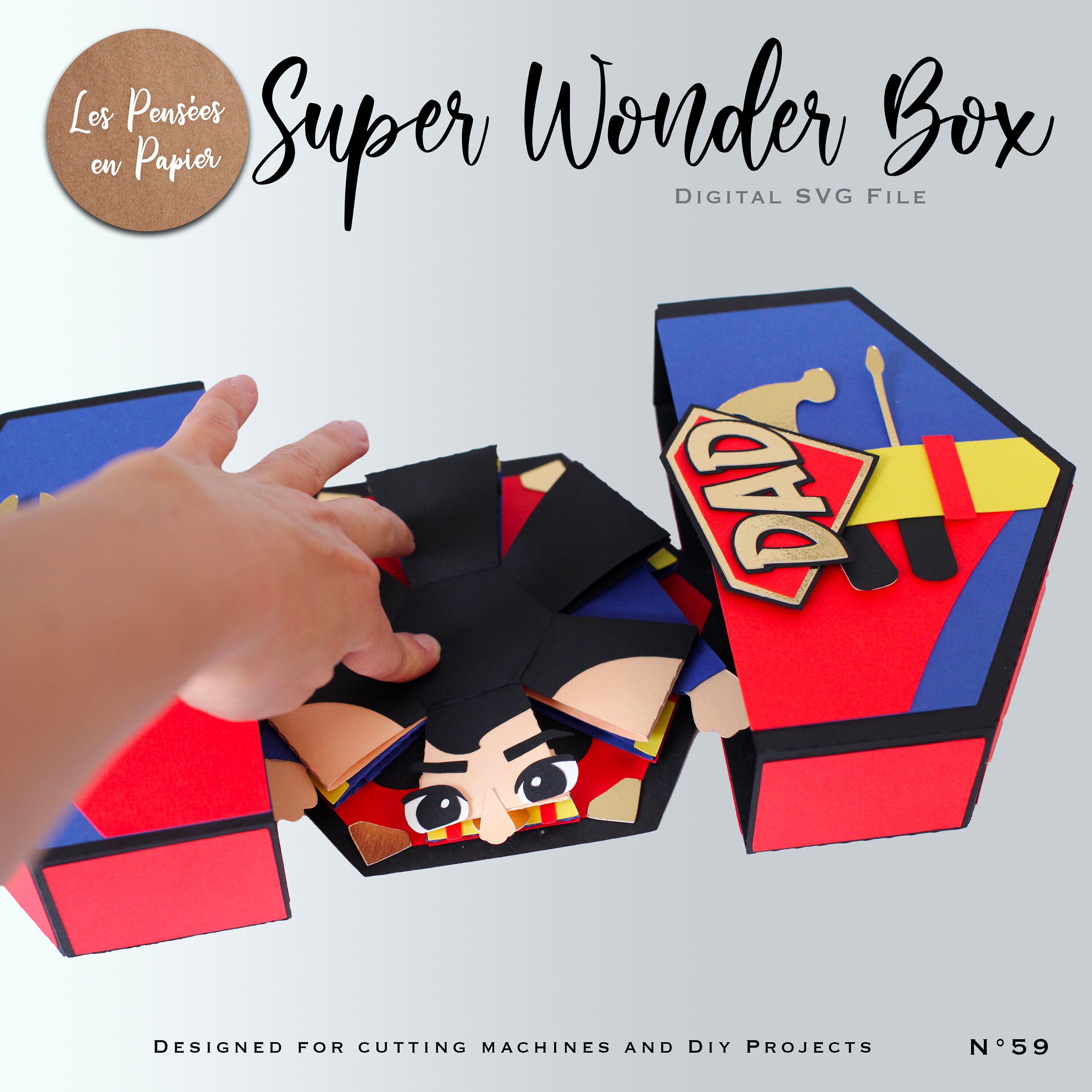 40%OFF | Wonder Mom + Super Dad - 3D SVG | Instant Download | Pop-up ...