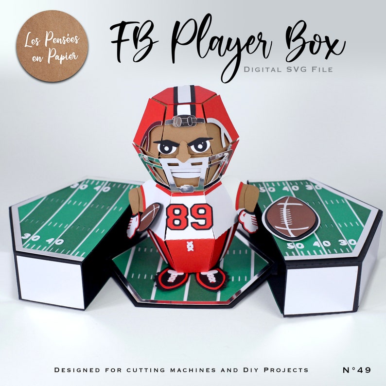 FB Player Box - 3D SVG | Instant Download | Football Pop-up Card ...