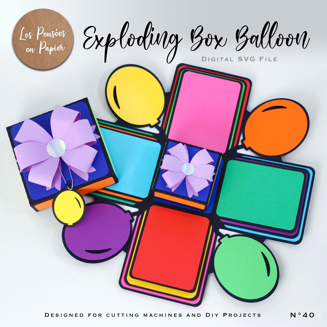 EXPLODING Box BALLOON SVG Classic Collection Instant Download Svg ...