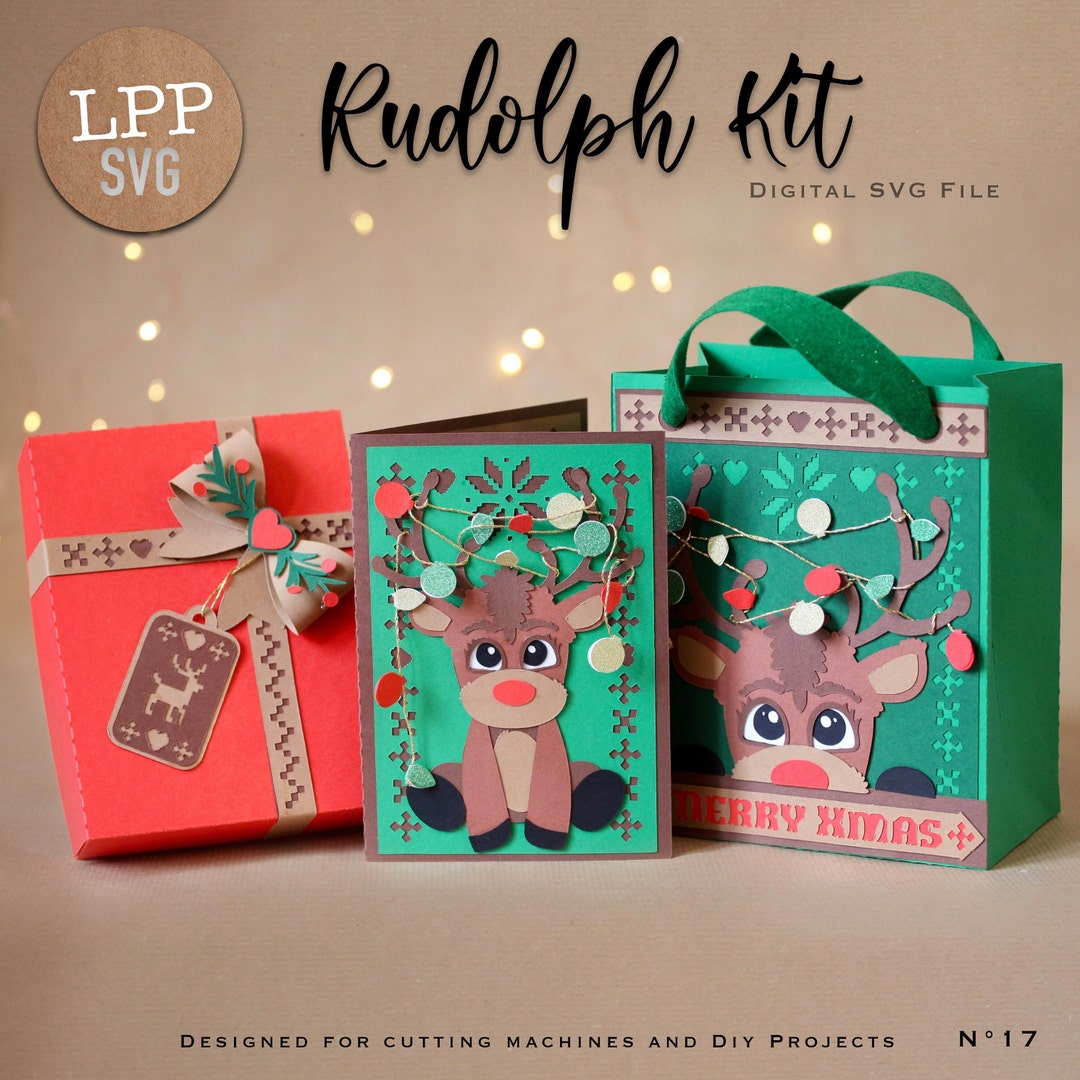 RUDOLPH Kit - 3D SVG | Instant Download | Christmas Set | Project for ...