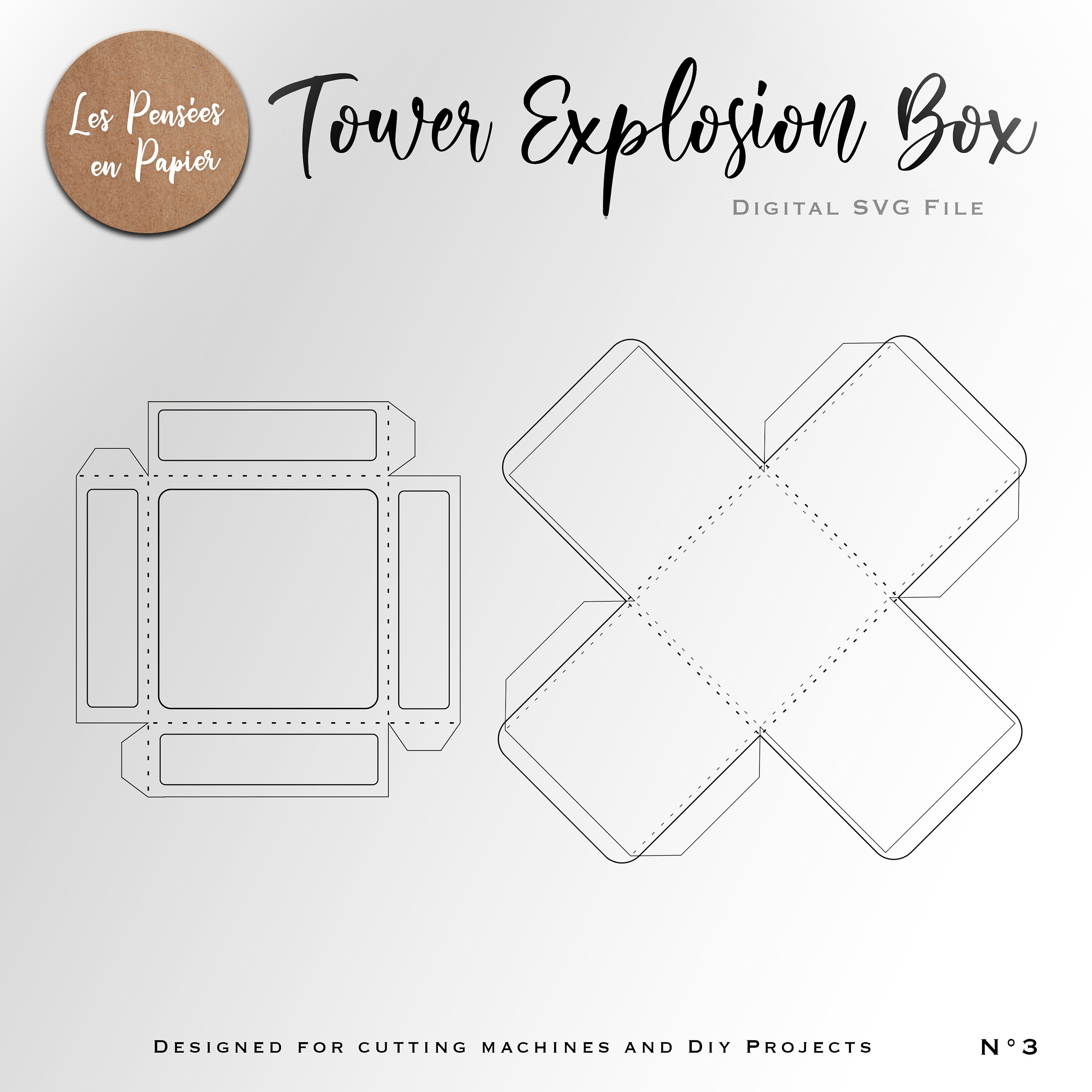 TOWER EXPLOSION Box SVG File Instant Download Svg Project - Etsy
