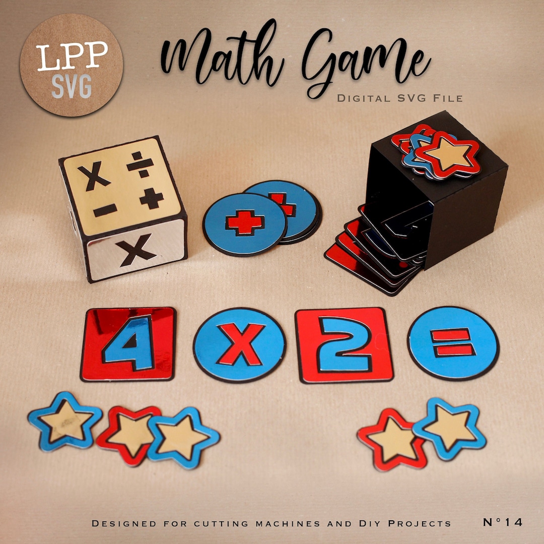 MATH GAME SVG Template Instant Download Project for Cricut, Scanncut ...