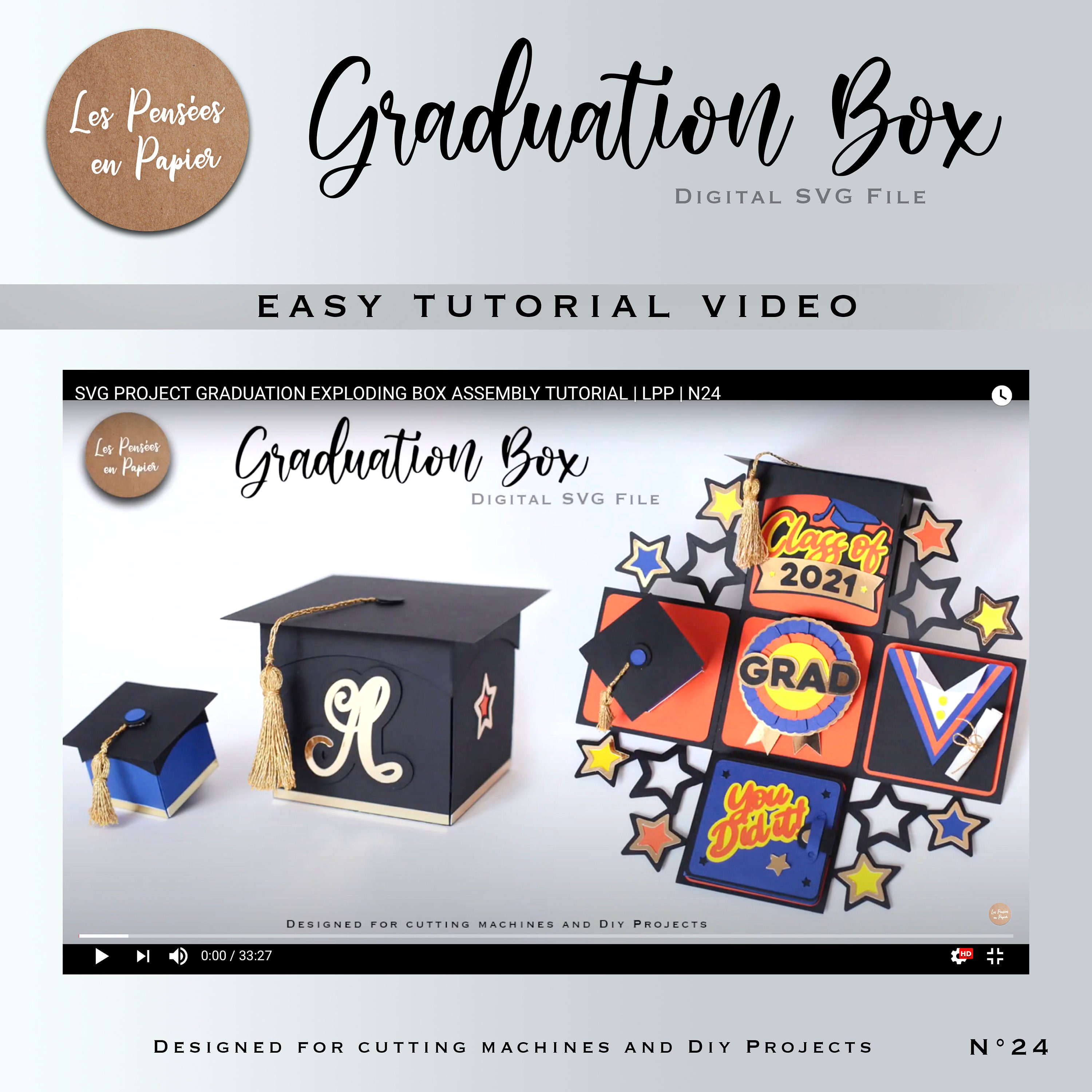 GRADUATION Exploding BOX SVG Instant Download Svg Project | Etsy
