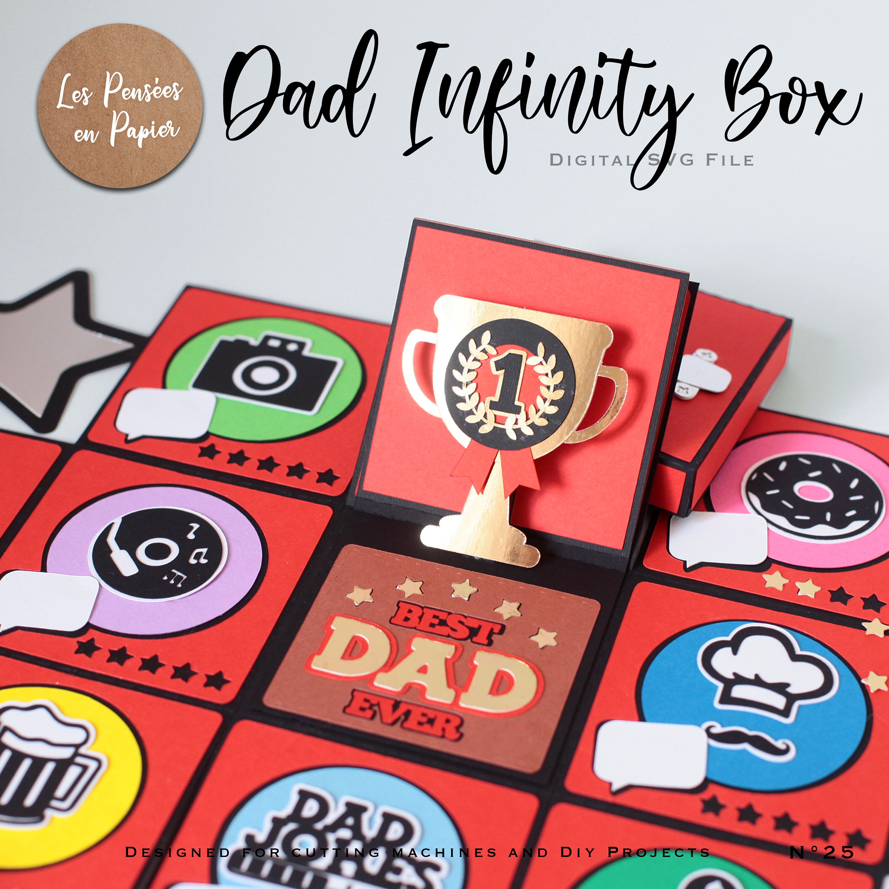 DAD INFINITY Box SVG Dad Review Instant Download Svg | Etsy Canada
