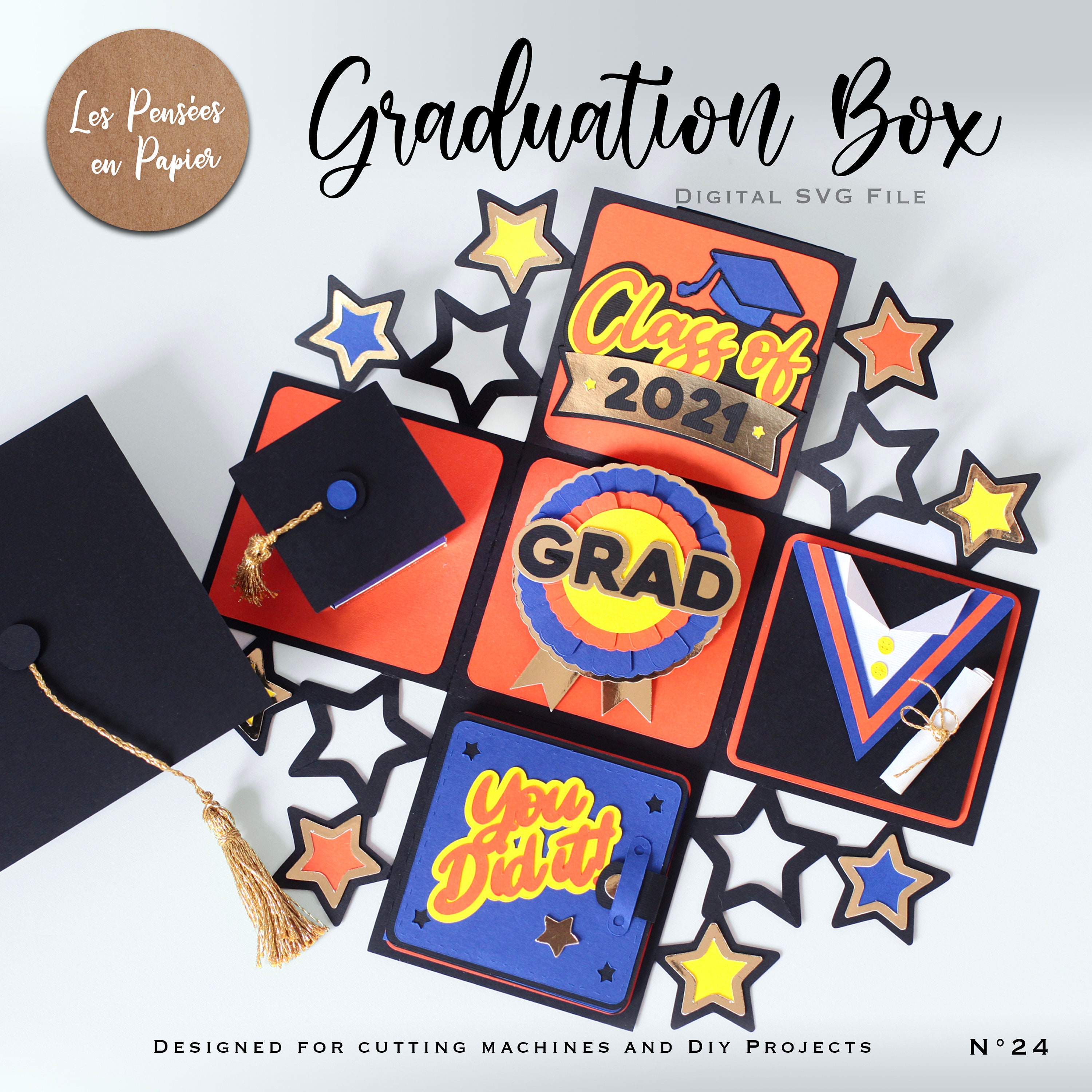 GRADUATION Exploding BOX SVG Instant Download Svg Project | Etsy