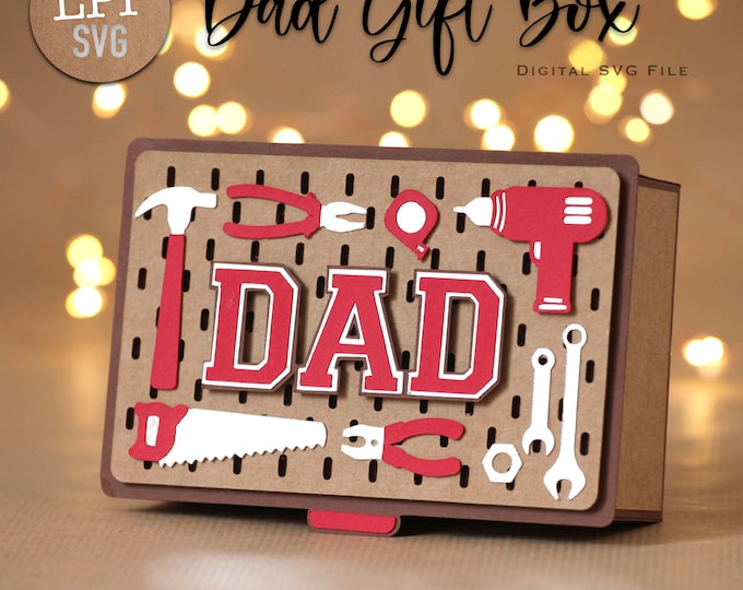 SVG Cut Files Cricut Gift Box Cricut Favor Box Happy Father's Day ...
