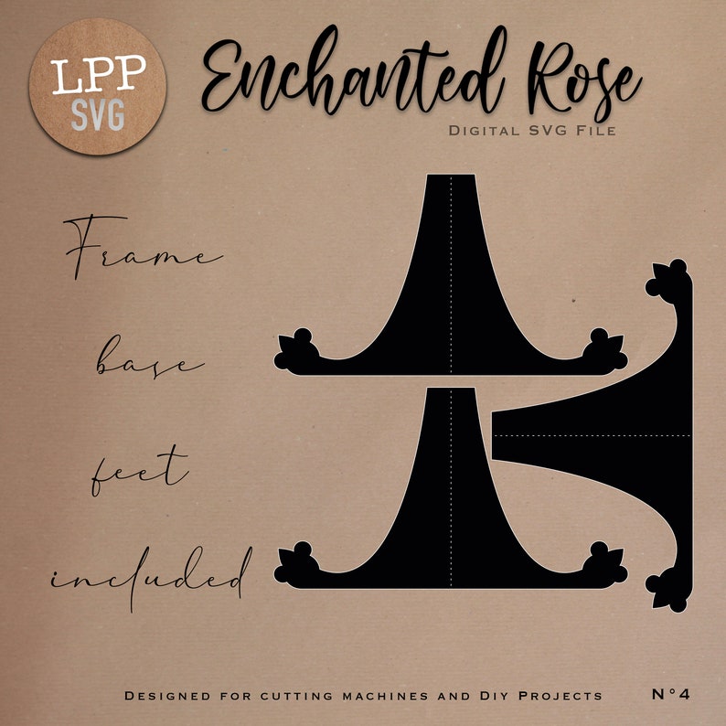 THE ENCHANTED ROSE Svg Template Instant Download Svg - Etsy