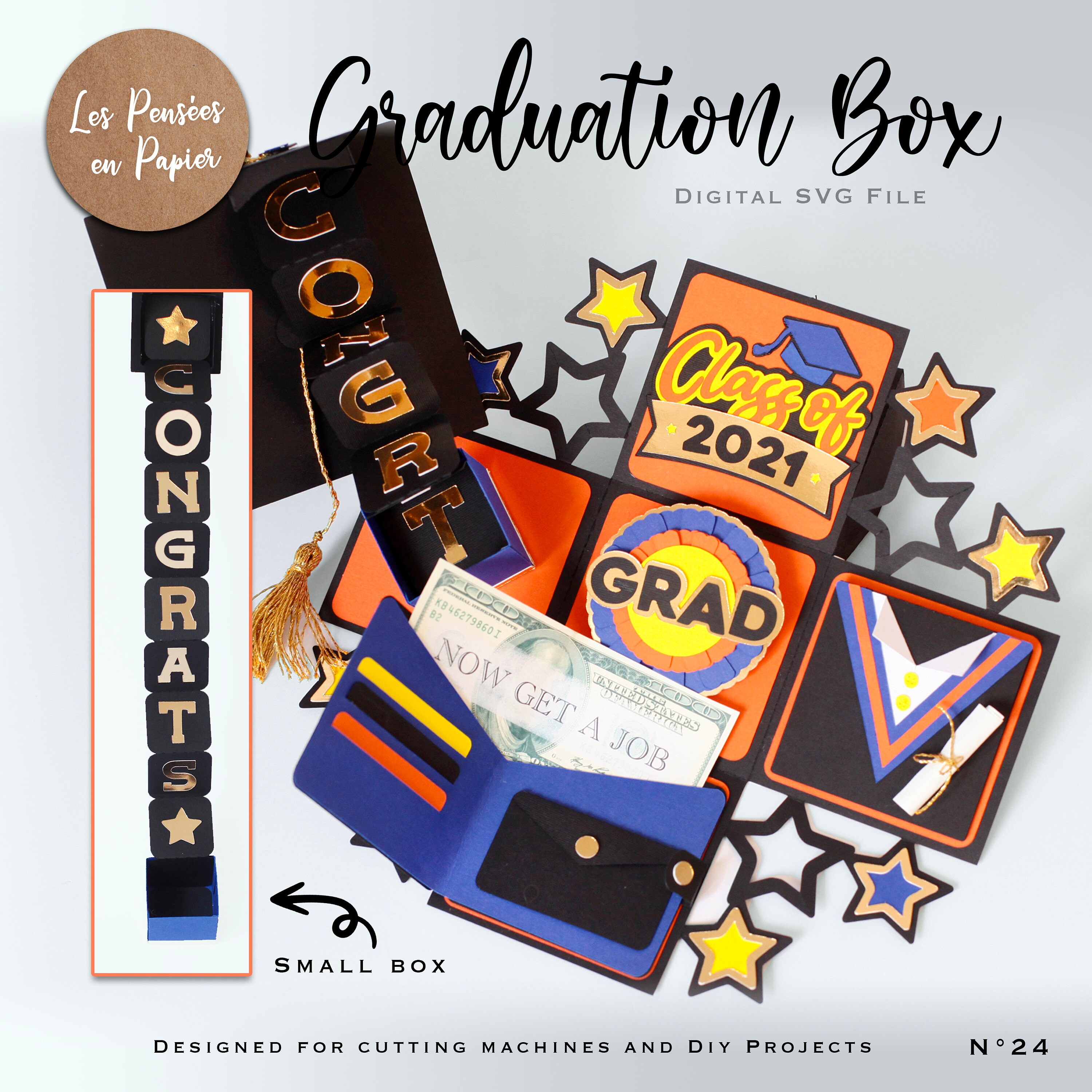GRADUATION Exploding BOX SVG Instant Download Svg Project | Etsy