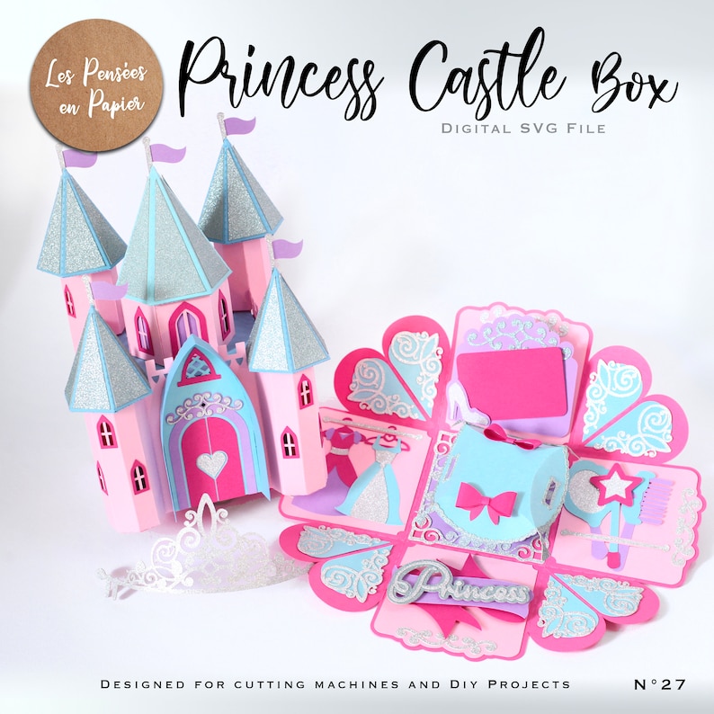 PRINCESS CASTLE Exploding Box SVG Download Digitale - Etsy Italia