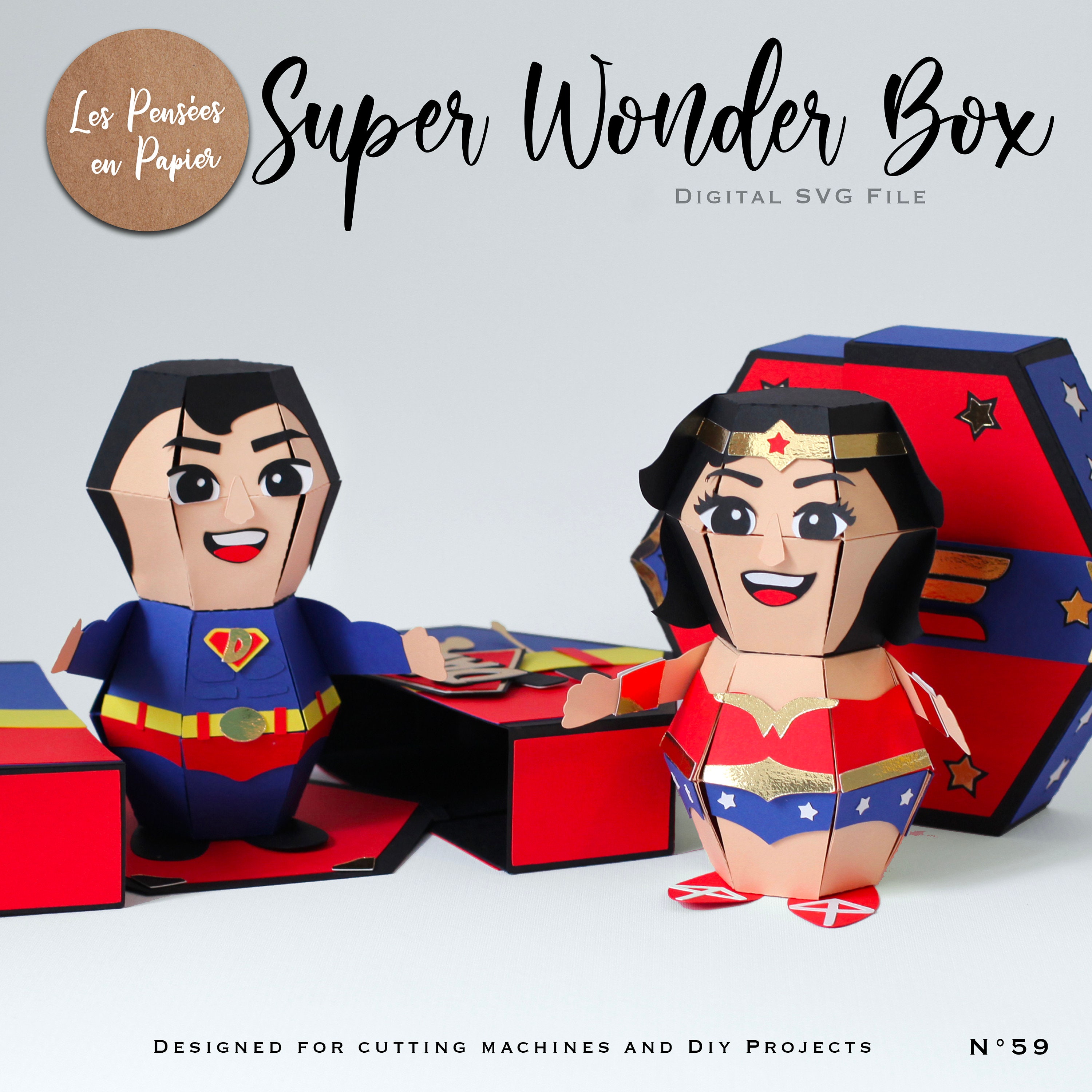 40%OFF | Wonder Mom + Super Dad - 3D SVG | Instant Download | Pop-up ...