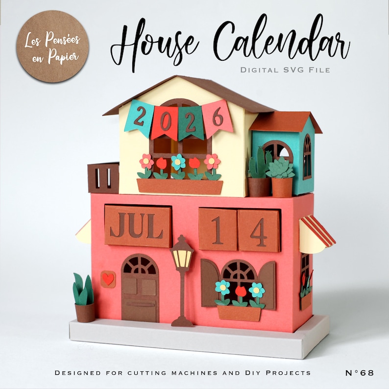 HOUSE Perpetual Calendar - 3D SVG | Instant Download | Project for ...