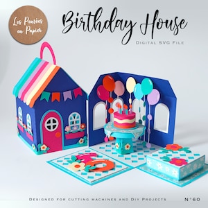 BIRTHDAY House - 3D SVG | Instant Download | Explosion Box | Project ...