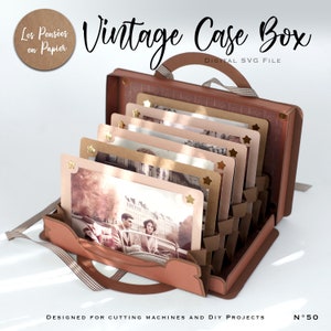 VINTAGE Case Box - 3D SVG | Instant Download | Postcards/6x4 Photo ...