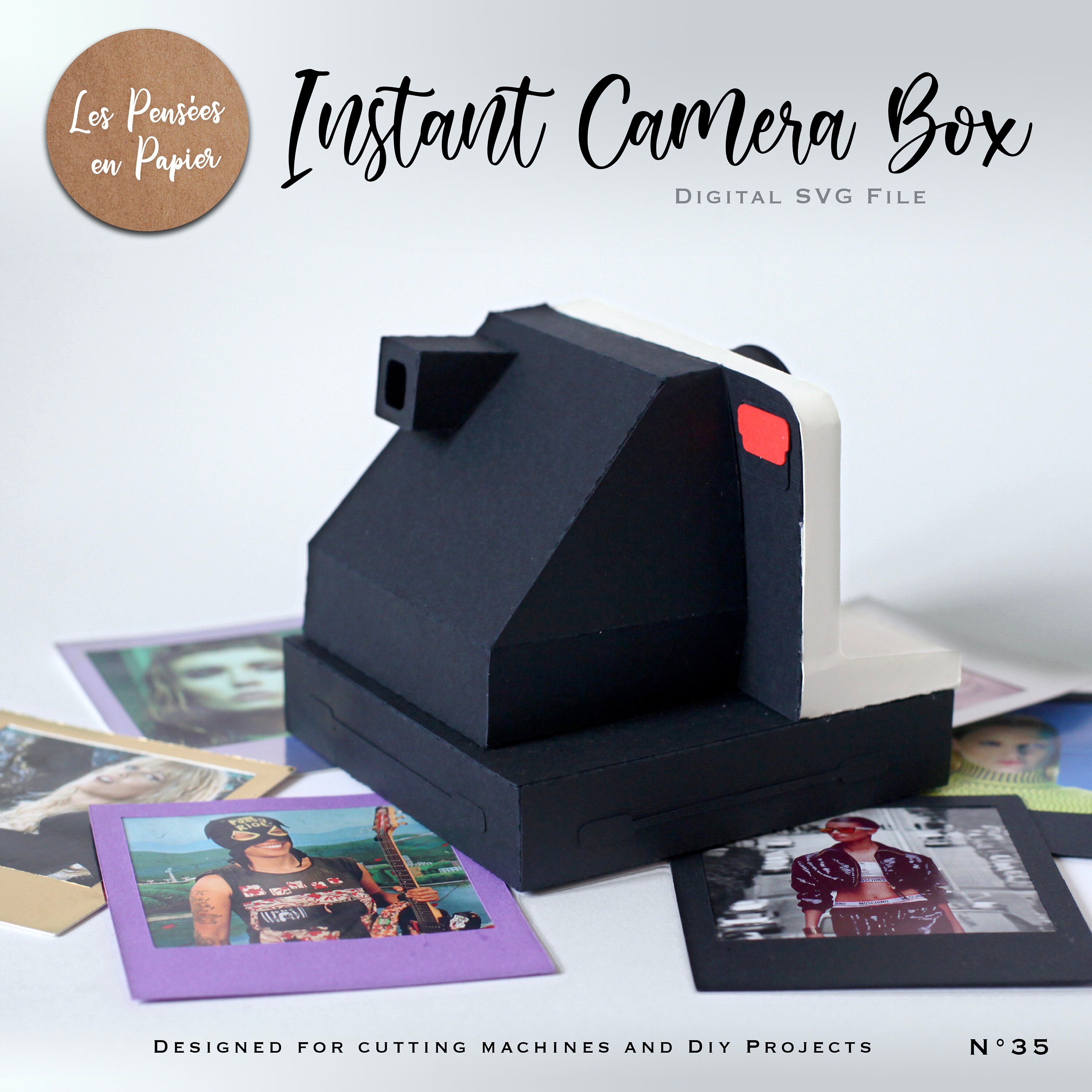 SOFORTKAMERA-BOX – 3D SVG | Sofortdownload | Polaroid-inspiriert ...
