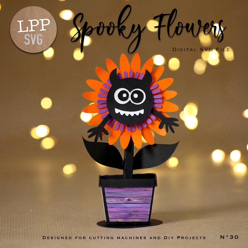 SPOOKY Flowers - 3D SVG | Instant Download | Halloween | Project for ...