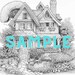 GARDEN COTTAGE - 50 AI Grayscale Coloring Pages - Etsy
