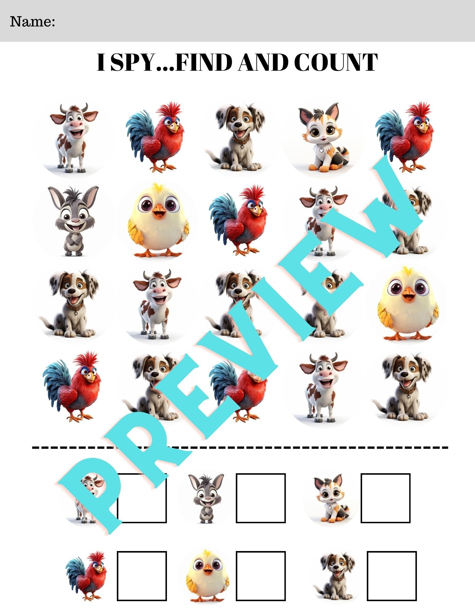 FARM ANIMAL ACTIVITIES for Prek, Preschool, Kindergarten Morning Work ...