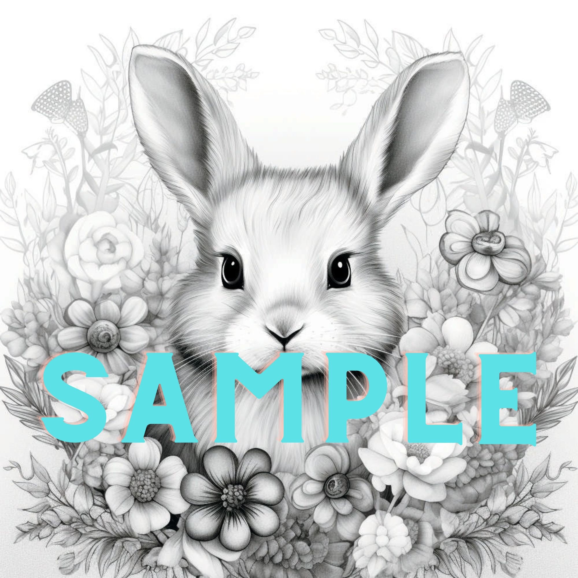 BOHO ANIMALS 50 Grayscale Coloring Pages - Etsy