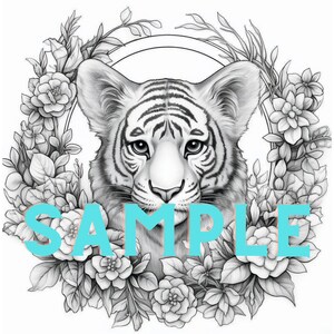 BOHO ANIMALS - 50 Grayscale Coloring Pages - Etsy