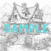 GARDEN COTTAGE 50 AI Grayscale Coloring Pages - Etsy