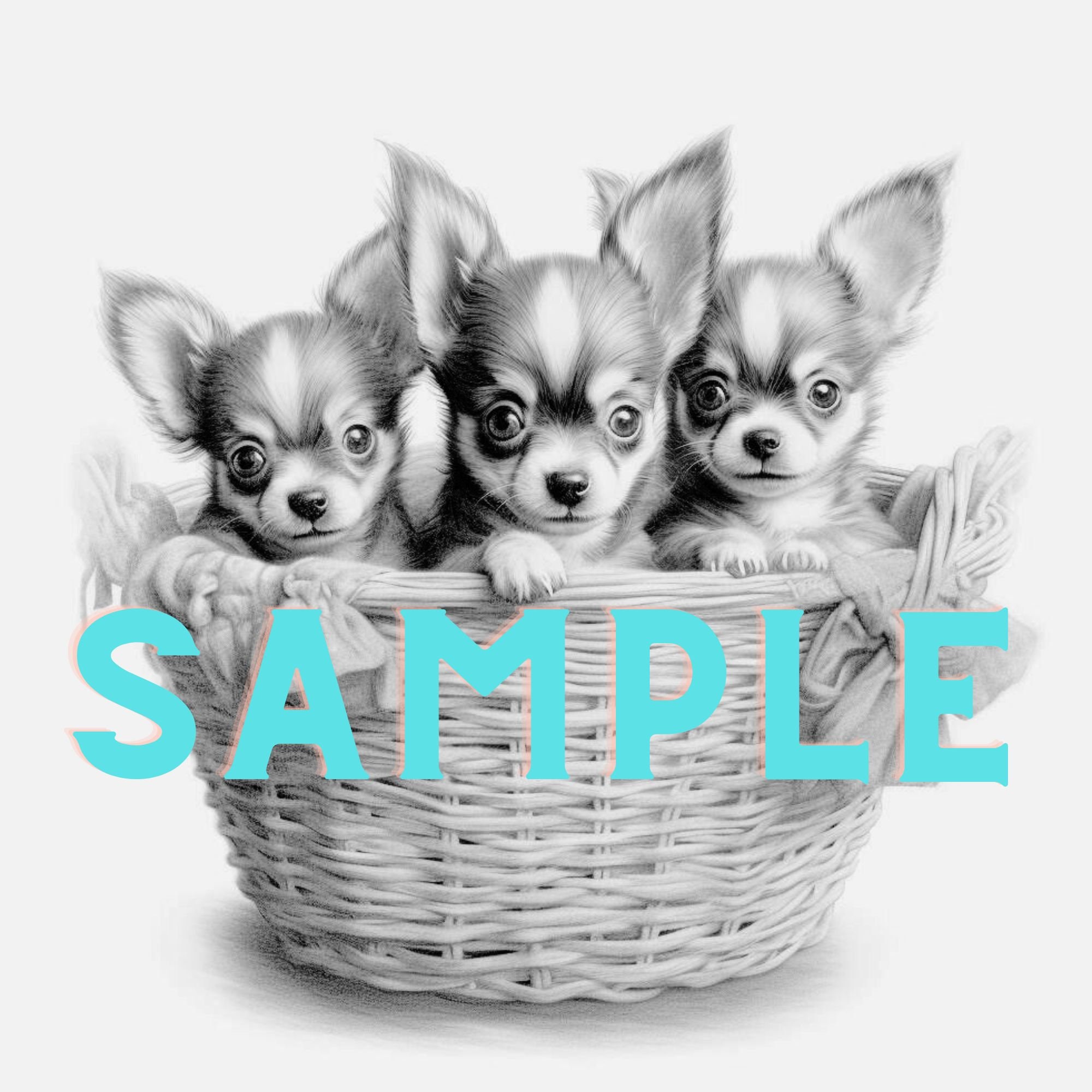 DOGS AND PUPPIES 50 Grayscale Coloring Pages - Etsy