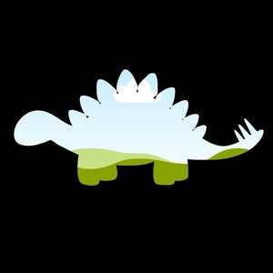 Canva Frames-cartoon DINOSAURS-10 Editable Drag & Drop Silhouette ...