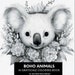 BOHO ANIMALS 50 Grayscale Coloring Pages - Etsy