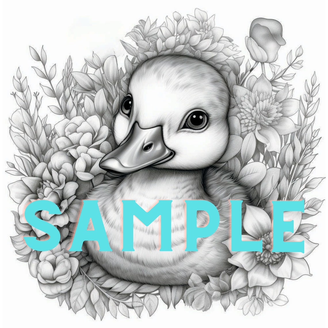 BOHO ANIMALS 50 Grayscale Coloring Pages - Etsy