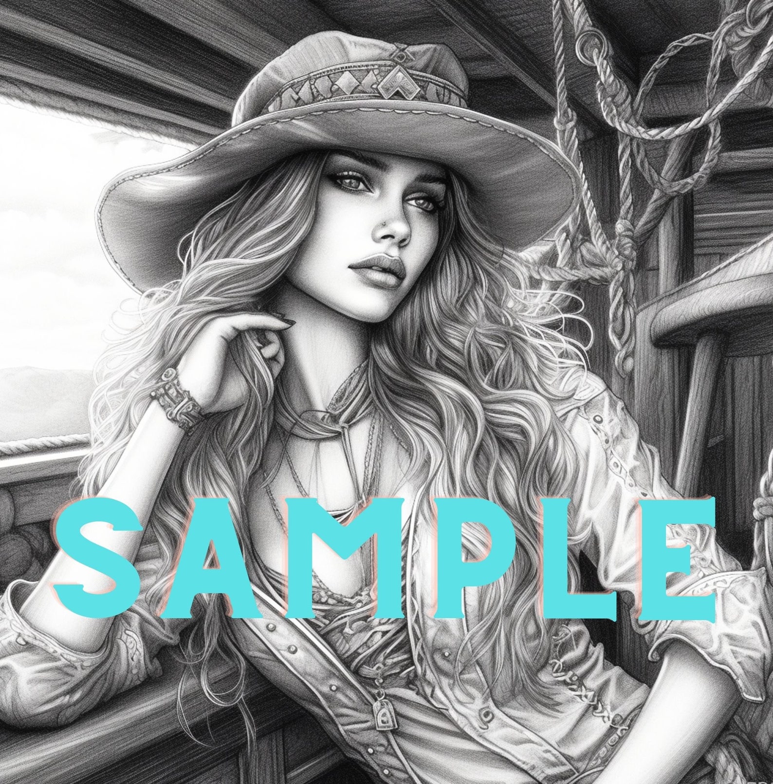 SWASHBUCKLERS 50 Grayscale Coloring Pages - Etsy