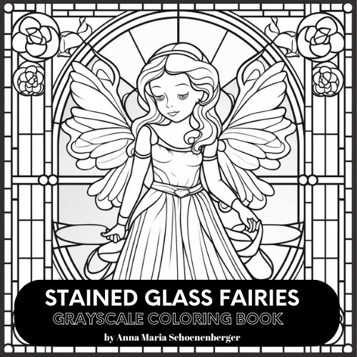 STAINED GLASS FAIRIES - 50 Stained Glass Coloring Pages - Etsy