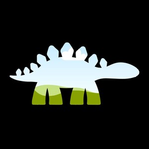 Canva Frames-cartoon DINOSAURS-10 Editable Drag & Drop Silhouette ...