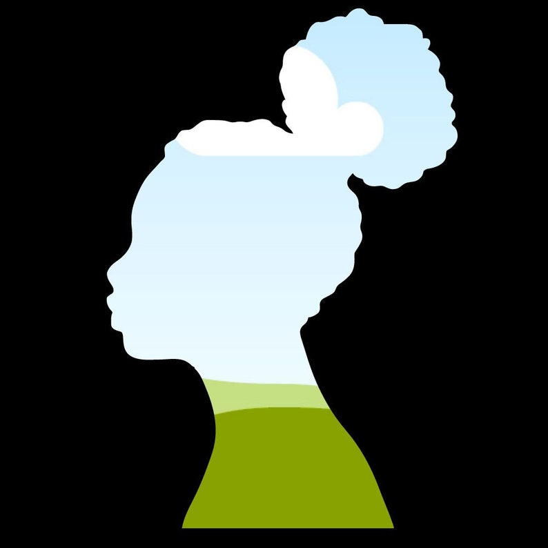 Canva Frames-black WOMEN PORTRAITS-10 Editable Drag & Drop Silhouette ...