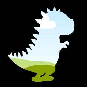 Canva Frames-cartoon DINOSAURS-10 Editable Drag & Drop Silhouette ...