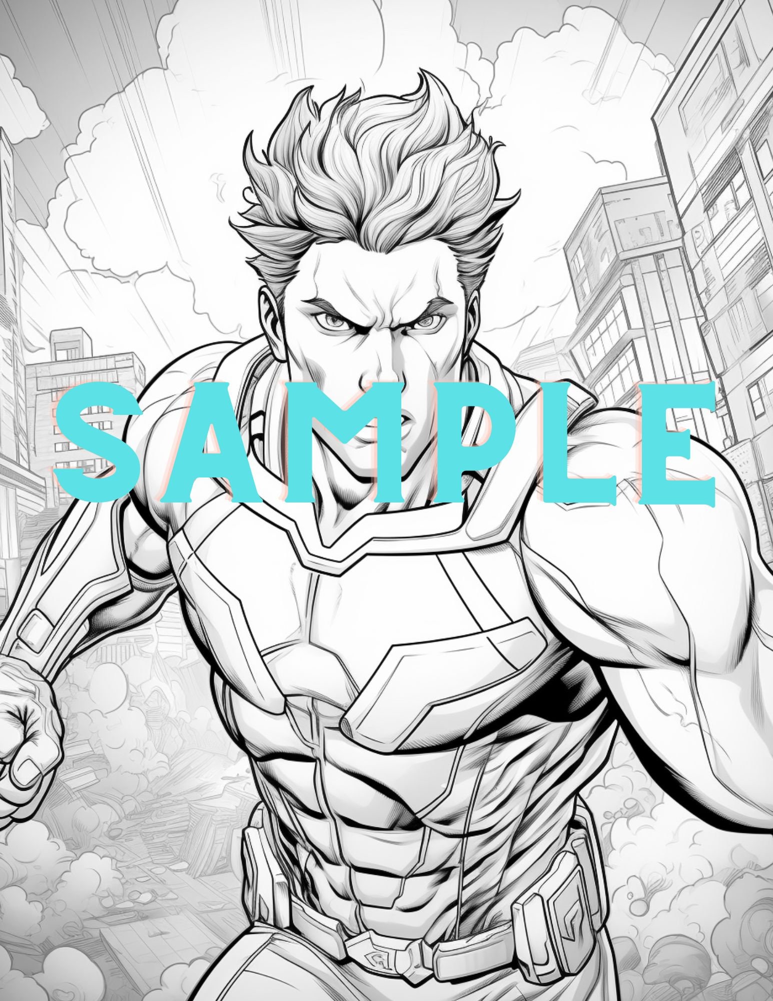 SUPERHERO COMIC BOOK Coloring Pages - Etsy