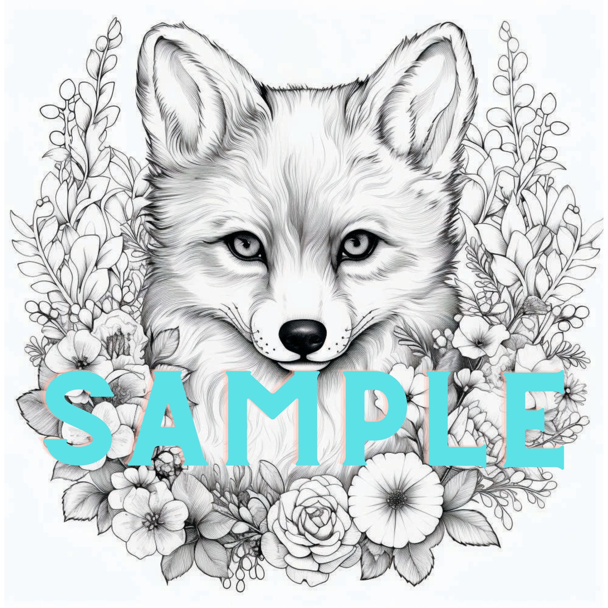 BOHO ANIMALS 50 Grayscale Coloring Pages - Etsy