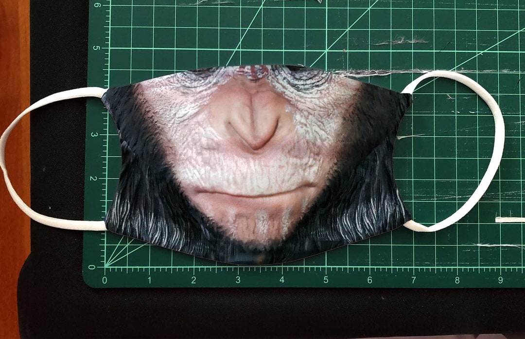 Caesar Chimpanzee Planet of the Apes Facemask - Etsy
