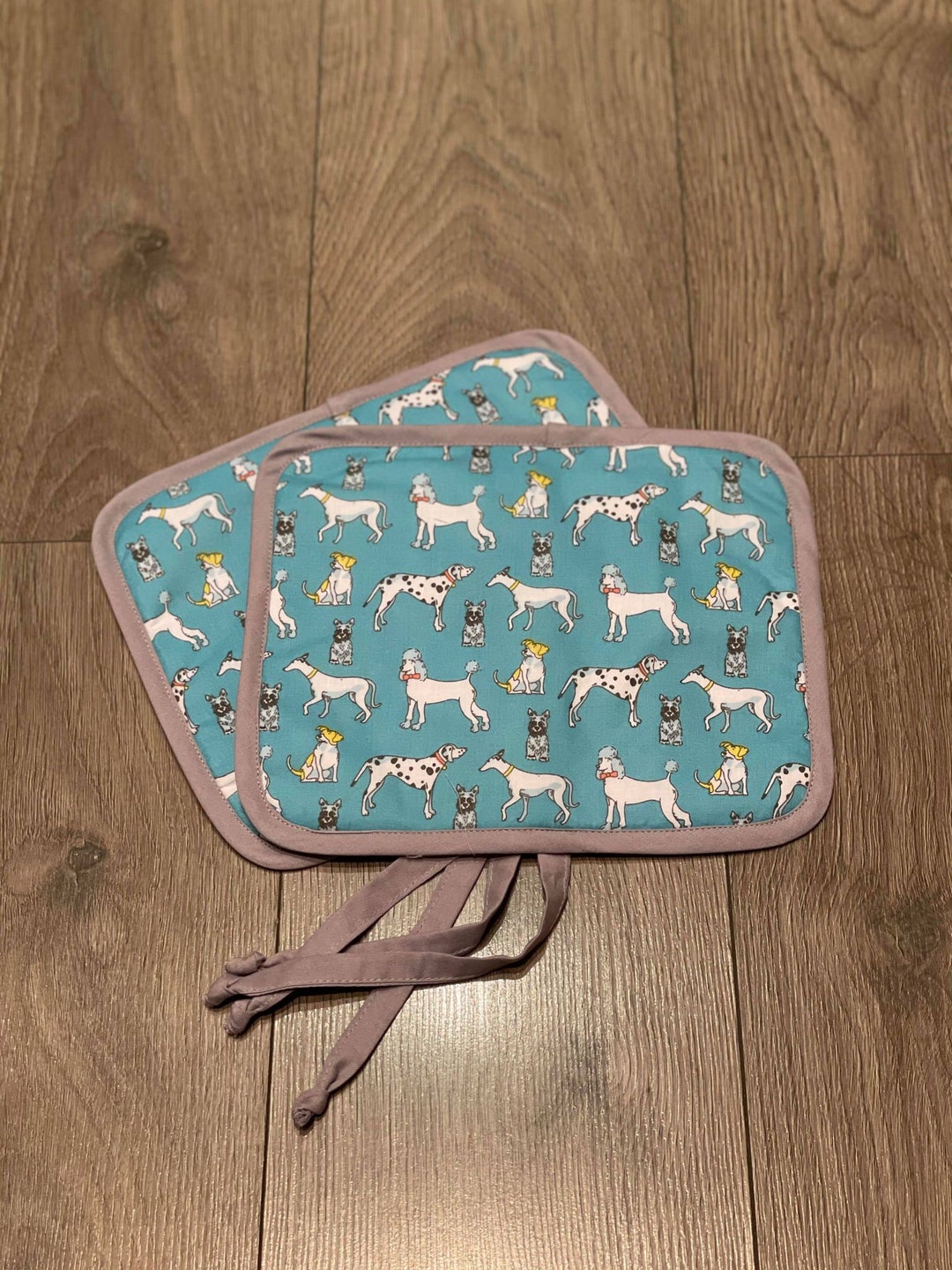 Pair of Rayburn 212 S Hob Lid Mat Pad Hob Cover With Straps Duck Egg ...