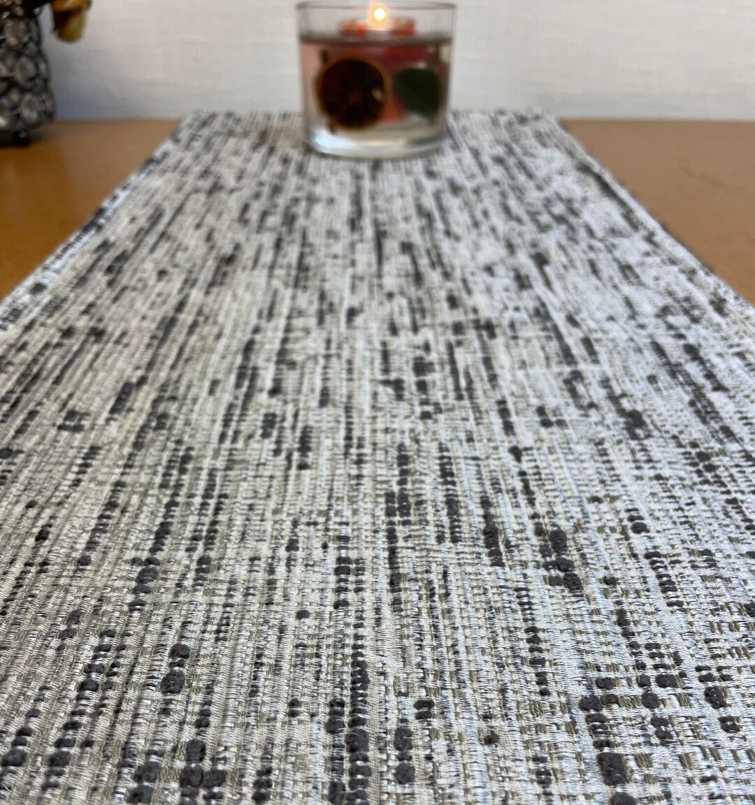 145 Cm Long Table Runner Grey Black Table Decor Table Placement - Etsy