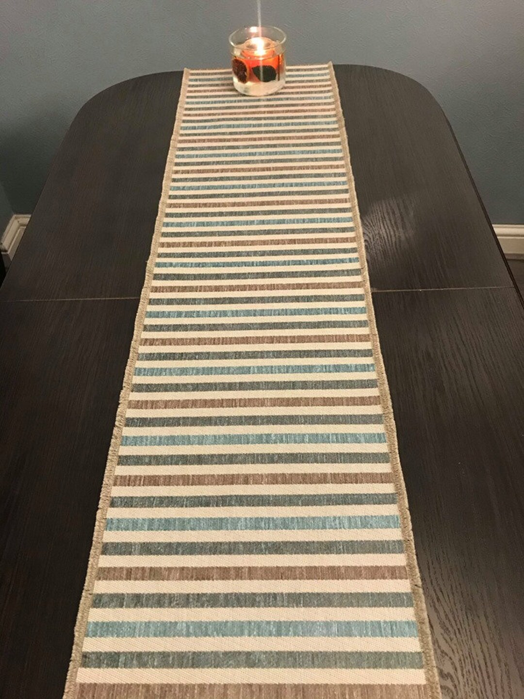 142 Cm Long Table Runner Velour Velvet Table Runner Table Decor Striped ...