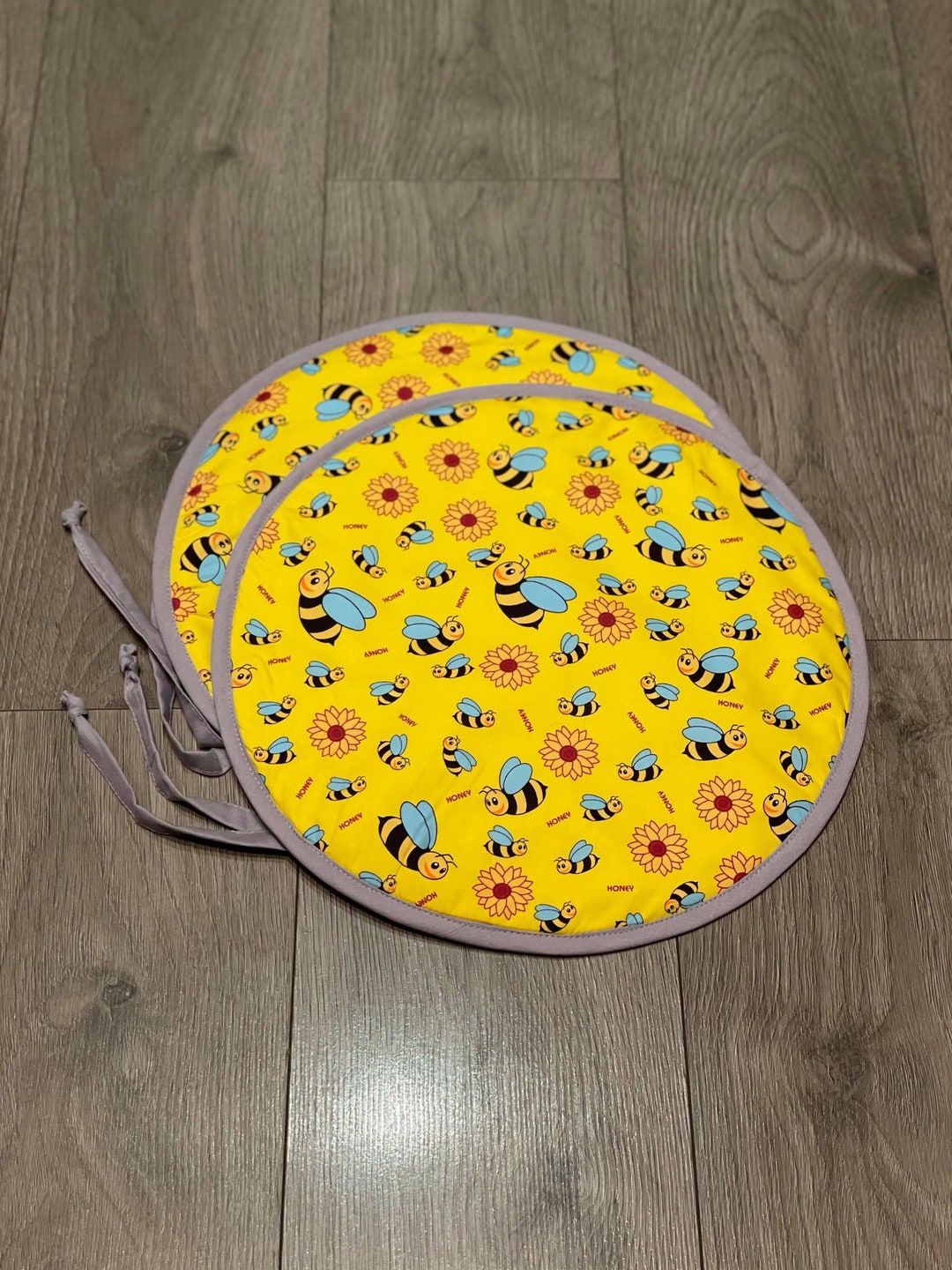 Honey Bee AGA Hob Lid Mat Pad Round Hob Cover With Straps Bumble Bee - Etsy