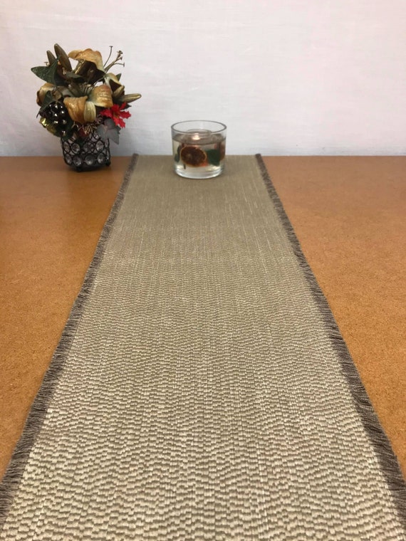 From 155 to 208 Cm Long Fringed Table Bronze Beige Table Decor | Etsy