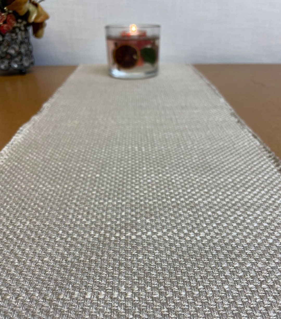 146 Cm Long Table Runner Grey Beige Table Decor Table Placement - Etsy