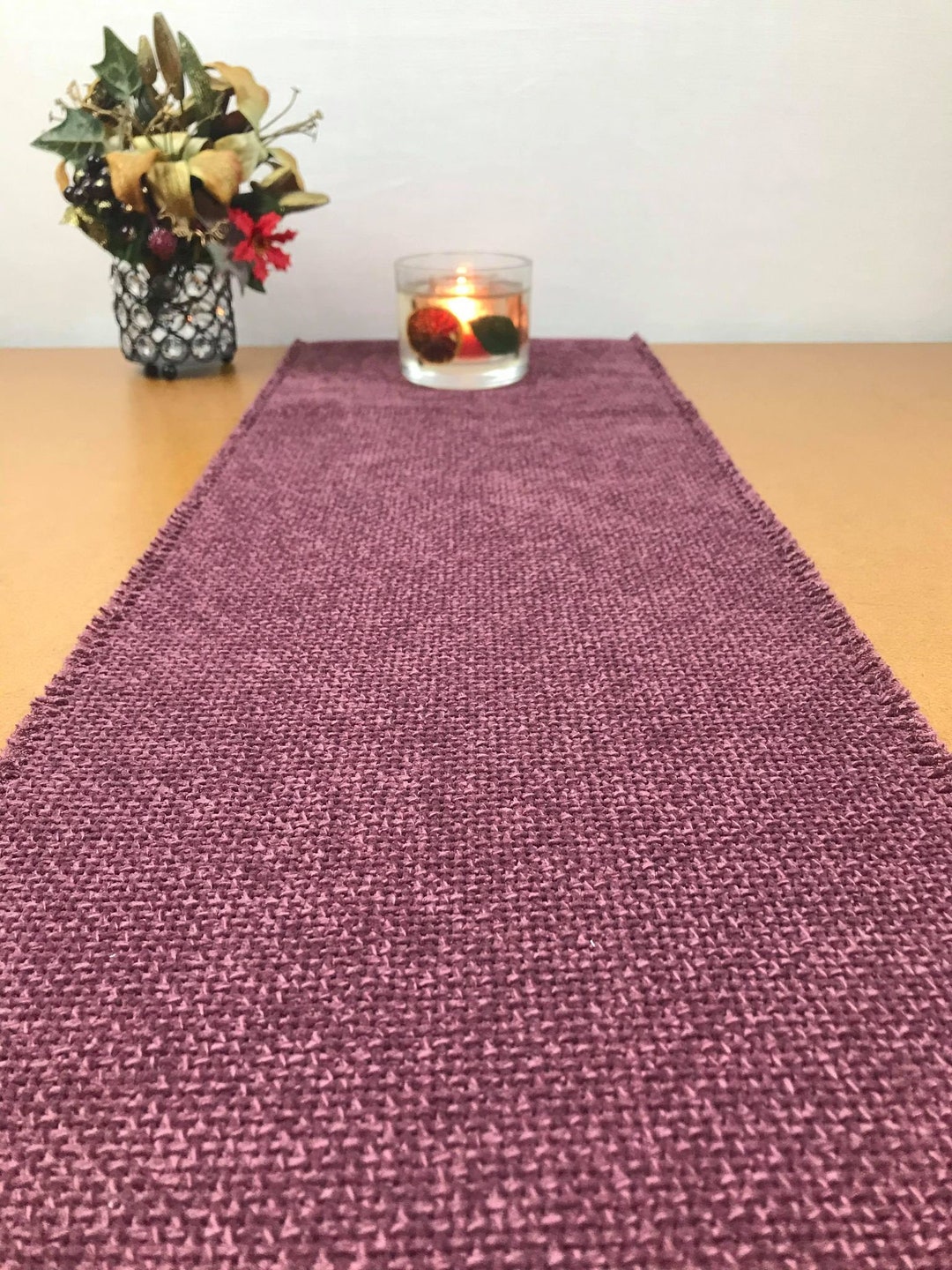 Mesa con flecos de 145 cm de largo Mesa púrpura Decoración - Etsy España